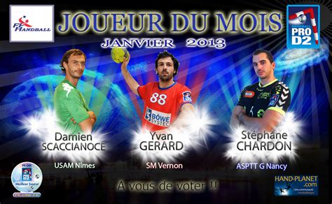 Handball ProD Élisez le joueur du mois de janvier FFHandball