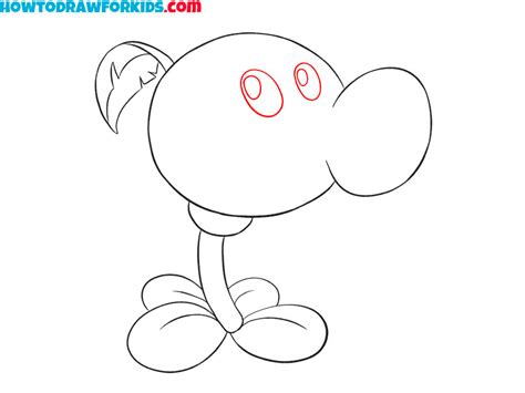 How To Draw Peashooter From Plants Vs Zombies Drawing Tutorial