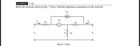 Solved Example 715refer The Network Shown In Fig 732a