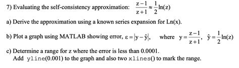 Solved In Z Evaluating The Self Consistency Chegg