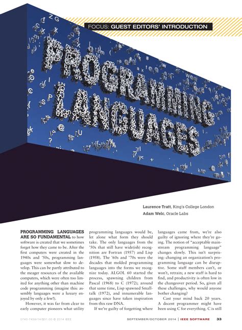 PDF Programming Languages