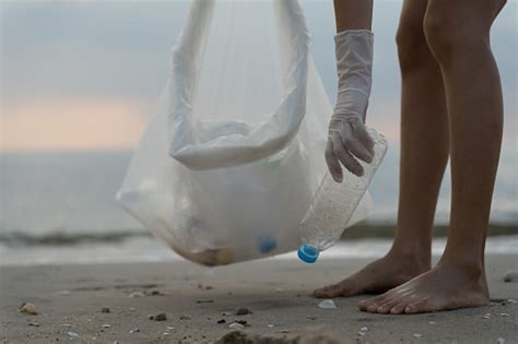 Hemat Lautan Relawan Memungut Sampah Sampah Di Pantai Dan Botol Plastik