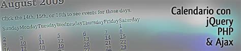 Crea Un Calendario Con Jquery Ajax Y Php Pixelco Tech