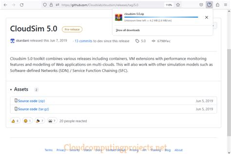 important steps to download cloudsim