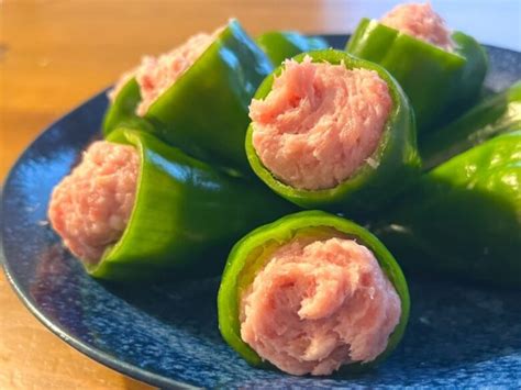 レンチン4分！手が汚れない「まるごとピーマンの肉詰め」【10分で作る】 Mogumogu