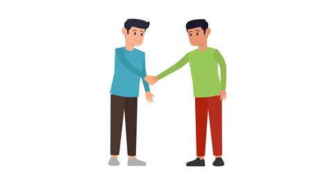 Two People Shaking Hands Animation Footage 24850820 Stock Video At Vecteezy
