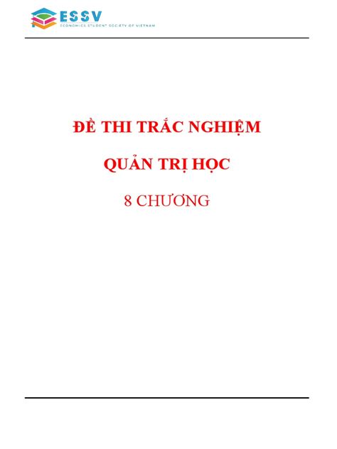 Trac Nghiem Quan Tri Hoc aKI | PDF