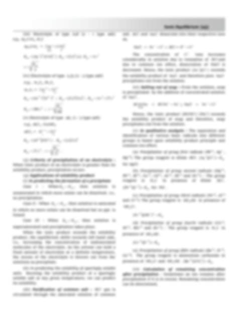 Solution Ionic Equilibrium Chemistry Notes Studypool