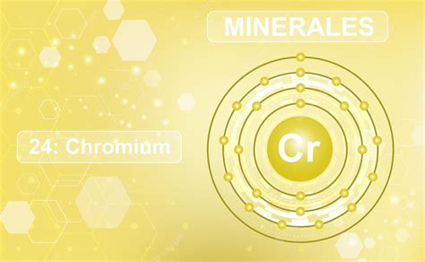 Premium Vector Electronic Scheme Of The Shell Of The Mineral Chromium