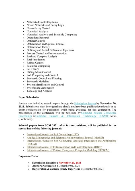 4th International Conference On Soft Computing Control And Mathematics