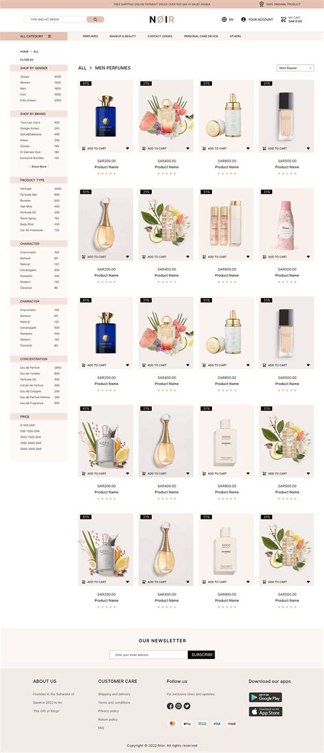 Perfume And Cosmetics E Commerce Web UX UI Case Study Behance