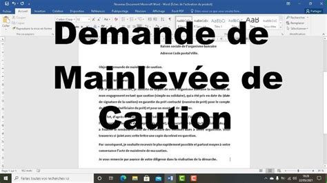 Modèle de lettre de demande de mainlevée Guide complet Journal