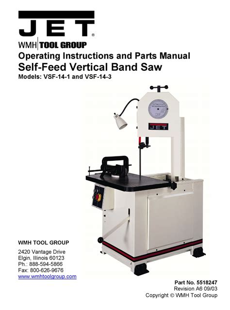 Jet Vsf 14 1 Operating Instructions And Parts Manual Pdf Download