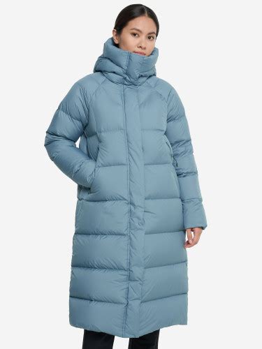 Пальто пуховое женское сине-зеленый цвет — цена 5999 руб. на ...