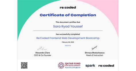 Sara Youssef On Linkedin Recoded Frontend Web Development Bootcamp • Sara Ryad Youssef • Re
