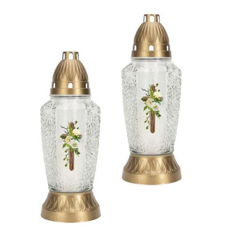 ZNICZ STABILNY CIĘŻKI DUŻY CAŁOROCZNY ZŁOTY ELEGANCKI OZDOBNY NA CMNETARZ Znicze ShopLand