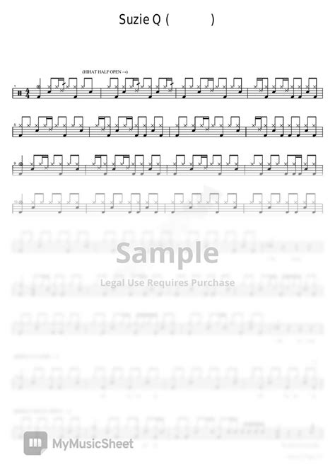 봄여름가을겨울 Suzie Q 악보 By Copydrum