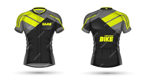 Plantilla De Jersey De Ciclismo Vector Premium