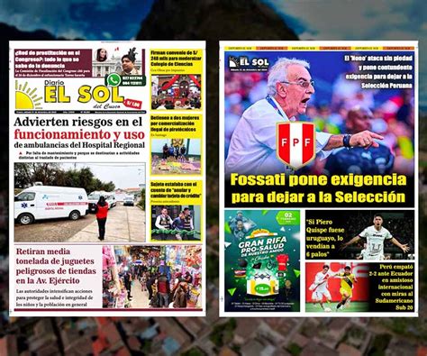 Sábado 21 De Diciembre Del 2024 Diario El Sol Del Cusco