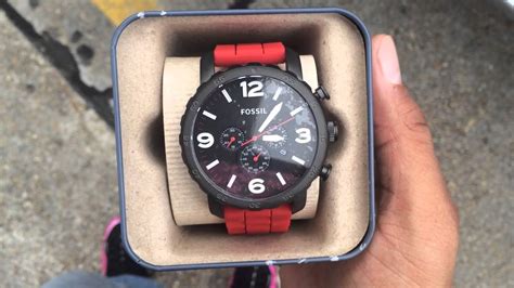 Fossil Watch Jr1422 Red Youtube