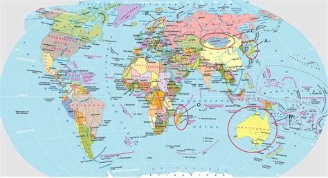 Карта мира географическая крупная на весь экран