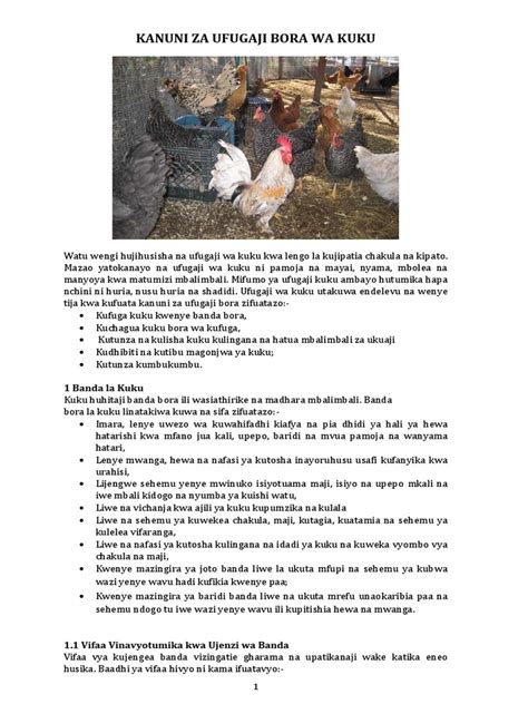 Ufugaji Bora Wa Kuku Pdf
