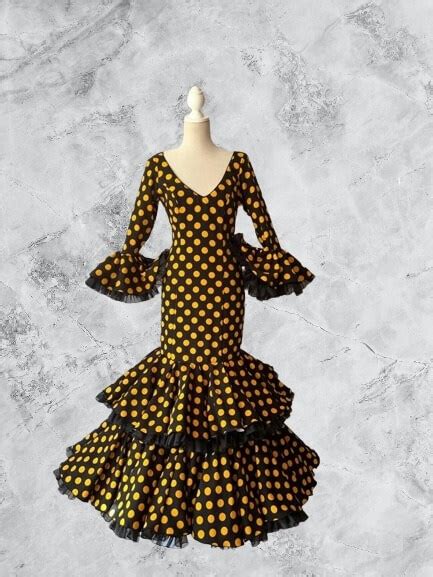 Traje Flamenca Volantes Mangas Lunares Cancan Rocio Feria Romeria