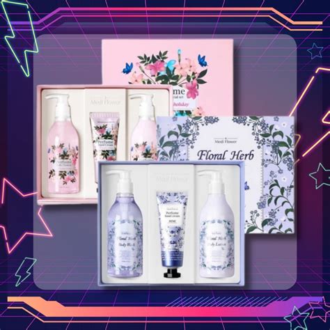 開發票 Medi Flower 身體護理香氛禮盒 兩款供選內含沐浴乳300ml乳液300ml護手霜80g 交換禮 蝦皮購物