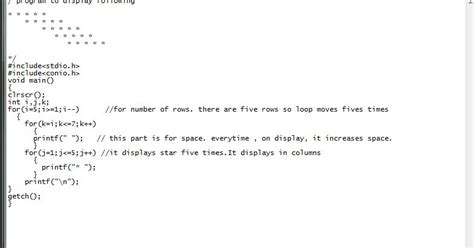 Practising C C And JAVA Programming With Examples Wap To Display Star Pattern