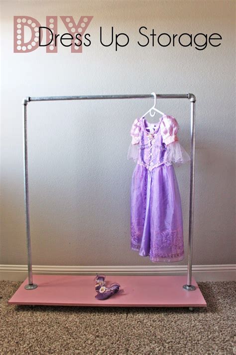 Diy Industrial Dress Up Storage Make A Dress Up Rack From Galvanized