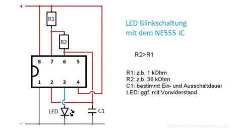 Blink LED Selber Bauen Mit Dem NE555 Timer Wohnen Heimwerken