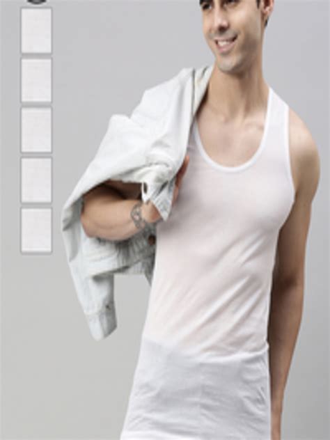 Buy Lux Cozi Men Set Of 6 Solid Pure Cotton Innerwear Basic Vests