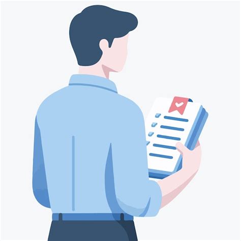 Premium Vector Person With Notepad Simple And Minimalist Flat Design