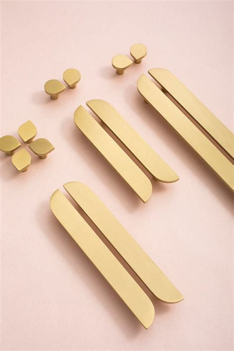 Solid Brass Cabinet Pulls Gold Wardrobe Pulls Drawer Pulls Gold