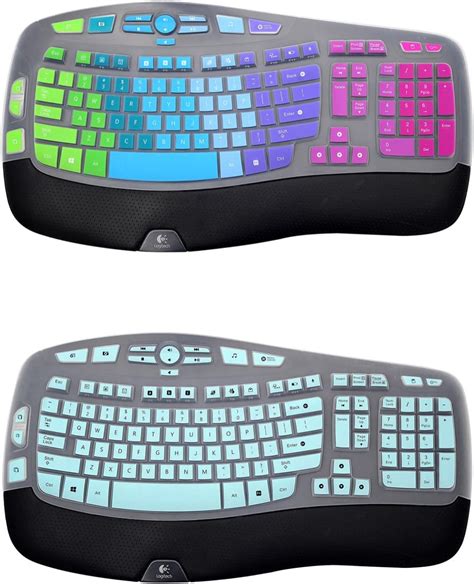 1pcs Rainbow Keyboard Cover And Gradient Mint Keyboard