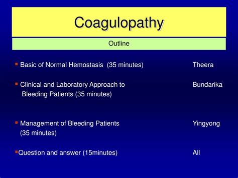 Ppt Coagulopathy Powerpoint Presentation Free Download Id 4575856
