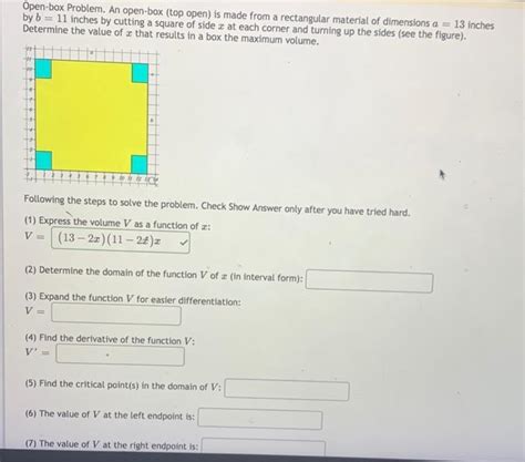 Solved Open Box Problem An Open Box Top Open Is Made From Chegg
