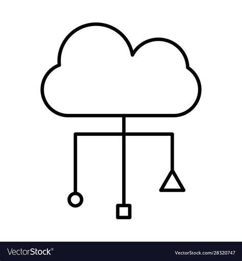 Cloud Computing Server Technology Icon Royalty Free Vector