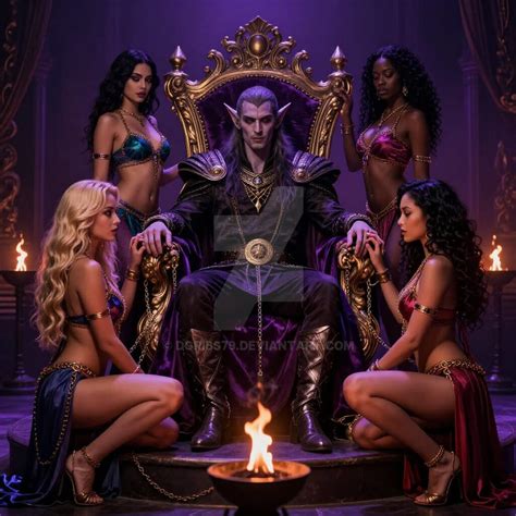 Dark Elf Lord With Harem Girls By Dgribs79 On Deviantart