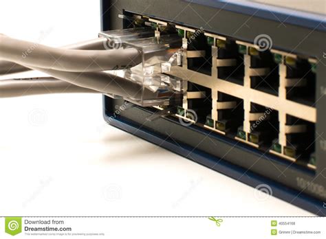 Switch Ports Online Stock Photo Image Of Twistedpair