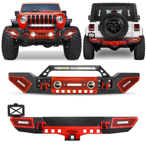 Front And Rear Bumper For 2007 2018 Wrangler Jkjku With Winch Plate