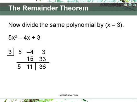 The Remainder And Factor Theorems Presentation Mathematics
