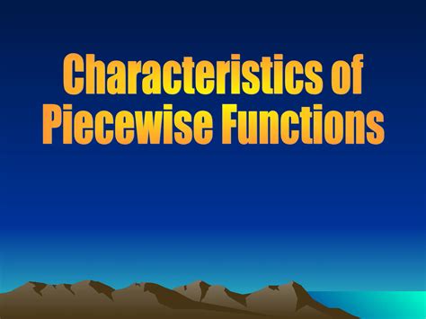 Evaluating Piecewise Functions General Mathematics Ppt