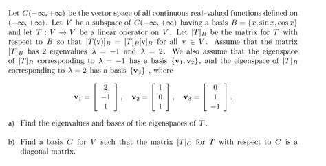 solved let c −∞ ∞ be the vector space of all continuous