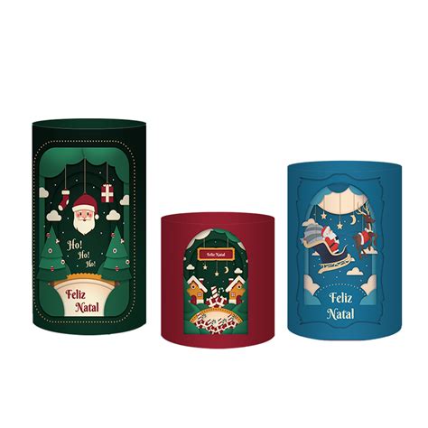 Kit Painel Redondo Trio De Capas Cilindros ColorDecor