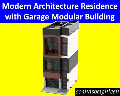 Lego Moc Modern Architecture Residence With Garage Modular Building By