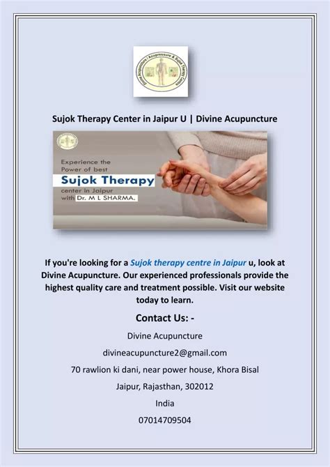 Ppt Sujok Therapy Center In Jaipur U Divine Acupuncture Powerpoint