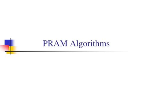 ppt pram algorithms powerpoint presentation free download id 9611058