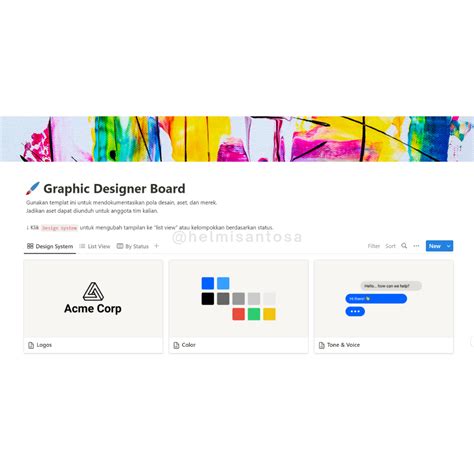 freelancer dashboard notion template by helmi santosa