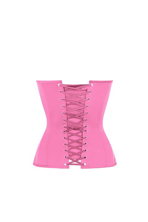Pink Satin Corset With Cups Statnaia